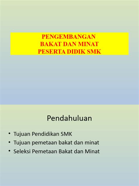 Pengembangan Bakat Smk Pdf