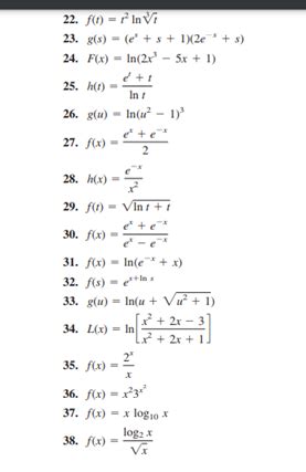 Solved In Exercises 1 Through 38 Differentiate The Given Chegg