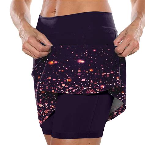 Sycwsmn Womens Skorts With Pockets Tummy Control Plus Size Tennis Skirt