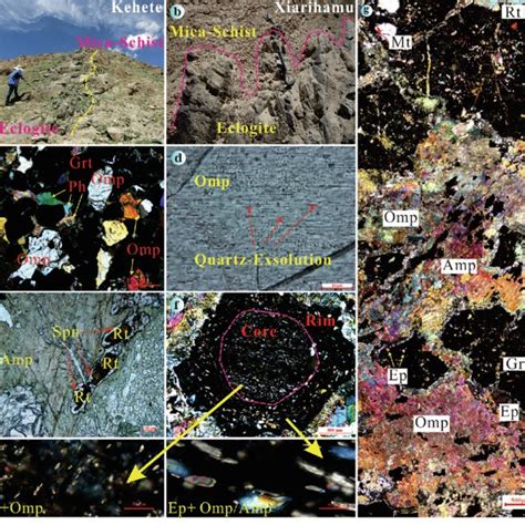 Field Photographs And Photomicrographs Of Hp Uhp Eclogite Within The