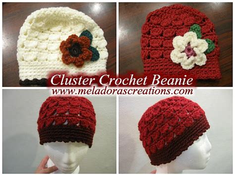 Cluster Crochet Beanie Free Crochet Pattern Meladoras Creations