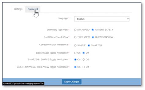 Taproot® Vi Feature Spotlight Password Reset
