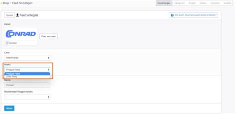 Einen Conrad Feed Einrichten Help Center Channable