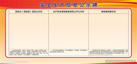 企业安全生产信息公示牌设计图 广告设计 广告设计 设计图库 昵图网