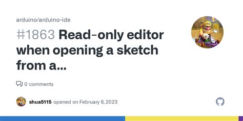 Read Only Editor When Opening A Sketch From A Symlinkwindows Directory