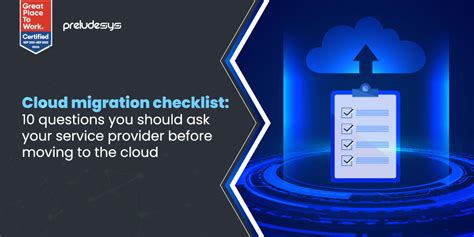 Cloud Migration Checklist On Premise To Cloud Migration Checklist