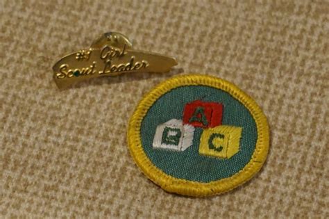 Vintage Girl Scout Pin Gem