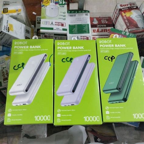 Jual POWERBANK ROBOT RT180 DUAL INPUT TIPE C DAN MICRO Shopee Indonesia