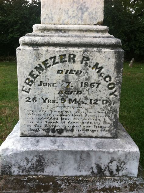 Ebenezer R Mccoy 1841 1867 Memorial Find A Grave