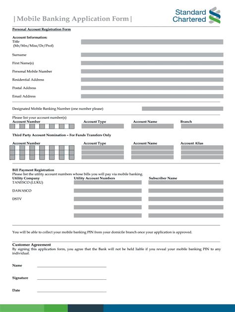 Fillable Online Mobile Banking Application Form Free Ebooks
