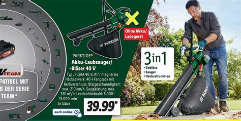 Parkside Akku Laubsauger Oder Bl Ser V Angebot Bei Lidl Prospekte De