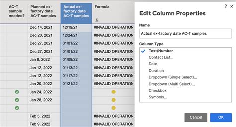 Invalid Operation Smartsheet Community