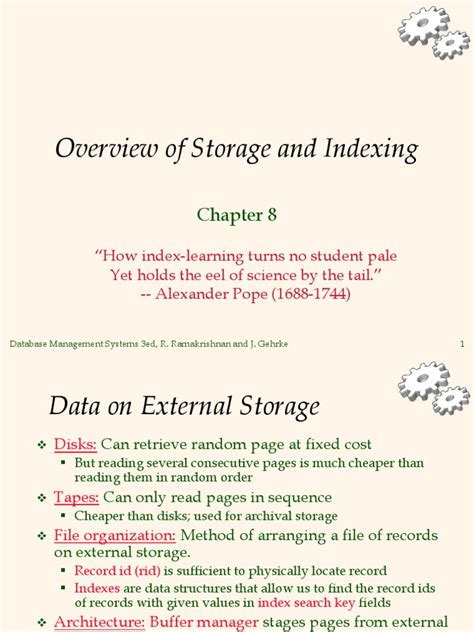 Ch8 Storage Indexing Overview 95 Pdf Database Index Computer Data
