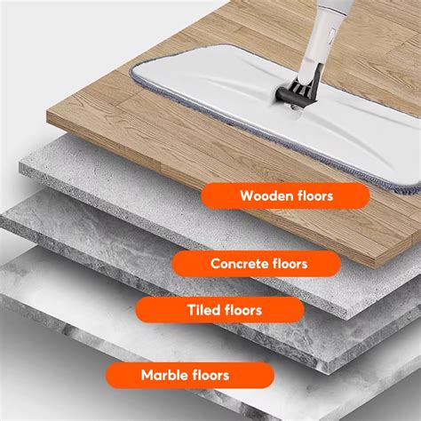 Floor Mop Spray Mop 360 Degrees Mop With Spinner Head Floor Cleaner