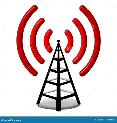 3d Radio Antenna Stock Illustration Illustration Of Fashioned 6095953