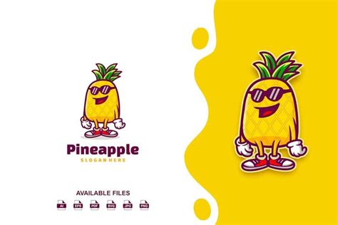 Pineapple Logo Logos Ft Pineapple And Mascot Envato Elements Logo