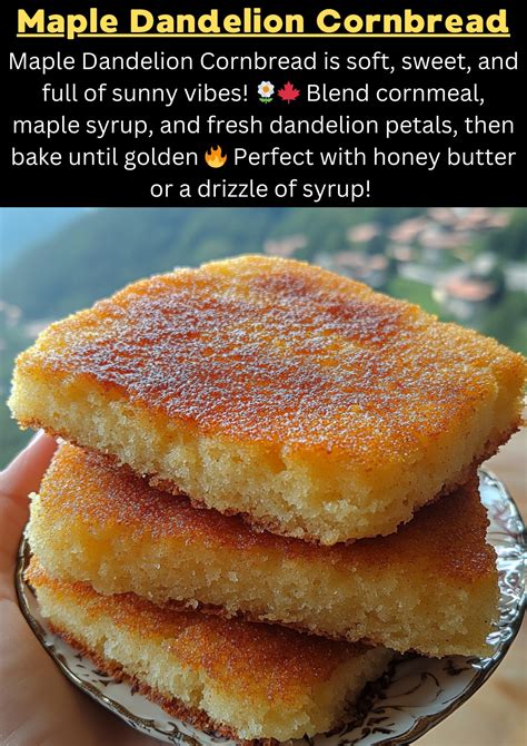 Kitchens Diary Maple Dandelion Cornbread 🌼 Facebook