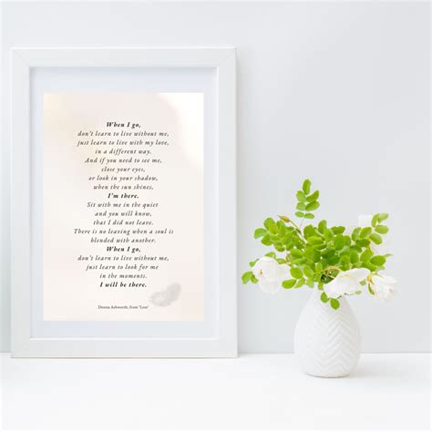 When I Go Poem By Donna Ashworth A5 Print Naomi Victoria Loves