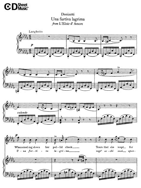 Donizetti Una Furtiva Lágrima Pdf