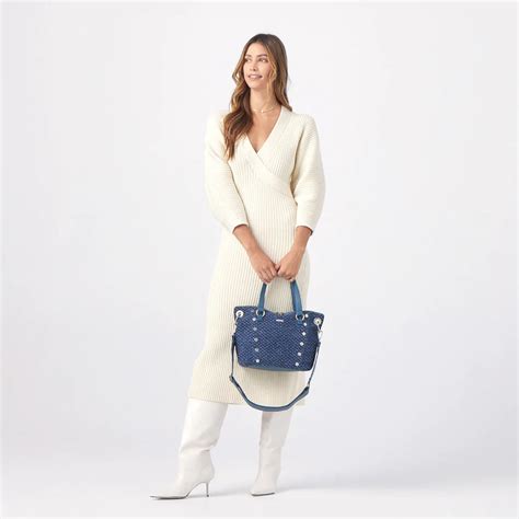 Hammitt Daniel Medium Weekend Blues Brushed Silver Spring Frost Boutique