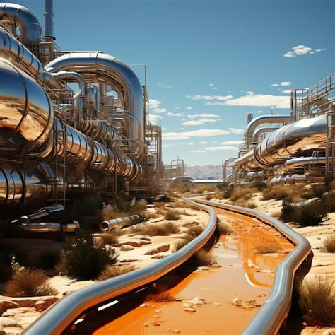 Premium Photo Abstract Image Of Pipeline In The Landscape