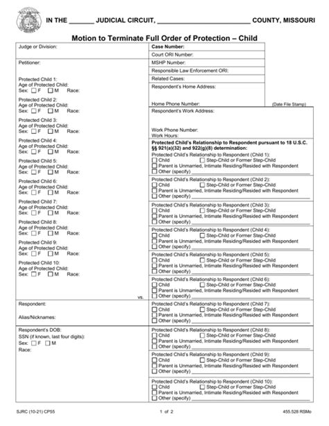 Form Cp55 Fill Out Sign Online And Download Fillable Pdf Missouri