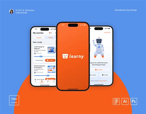 UX UI Design LEARNY Educational App Behance