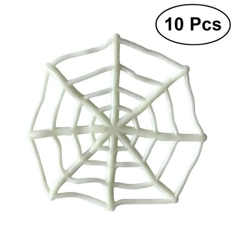 10pcs Spider Web Toy Sticky White Cobweb Halloween Haunted House