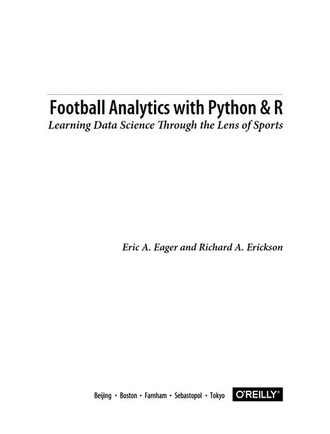 Football Analytics With Python And R