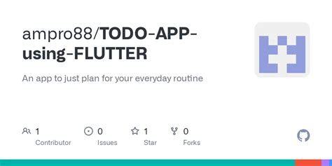 GitHub Ampro TODO APP Using FLUTTER An App To Just Plan For Your Everyday Routine