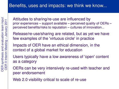 Use Re Use And Sharing Of Oers And Related Evaluation Issues Ppt