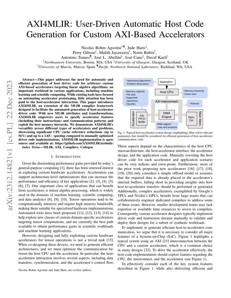 pdf axi4mlir user driven automatic host code generation for custom