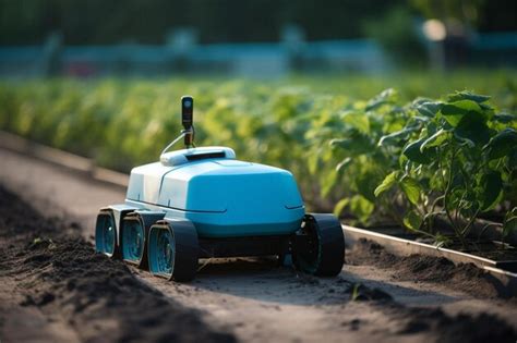 Agriculture Robotic And Autonomous Car Working In Smart Farm Premium