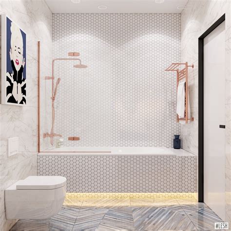 Светлая ванная комната в стиле поп арт Дизайн квартиры Квартира Дизайн