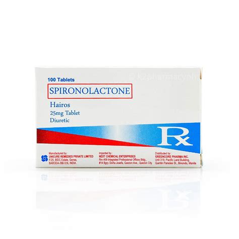 Hairos Spironolactone 25mg Tablet 100s Price In The Philippines