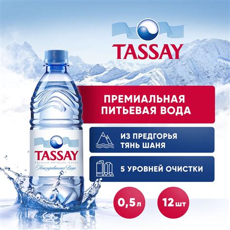 TASSAY Вода Питьевая Негазированная 500мл. 12шт - купить с доставкой по ...