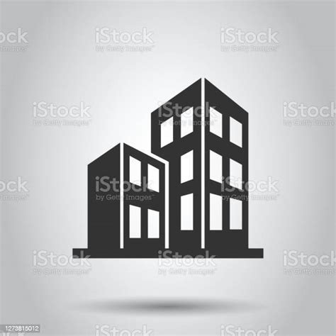 以平面樣式構建圖示白色隔離背景上的摩天大樓向量圖建築業務概念向量圖形及更多摩天大廈圖片 摩天大廈 遞減透視圖 標誌 Istock