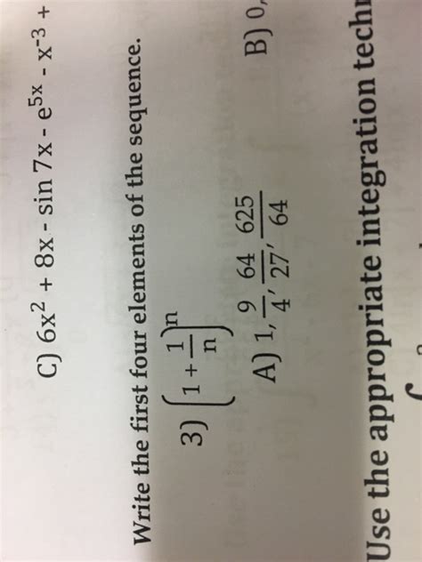 solved write the first four elements of the sequence 1