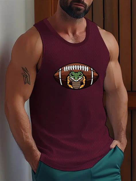 Football Graphic Print Mens Casual Breathable Comfy Temu Canada