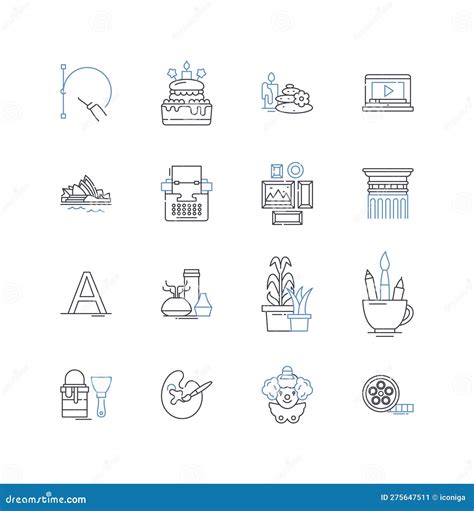 Ted Pursuit Line Icons Collection Excellence Talent Skill Intelligence Potential