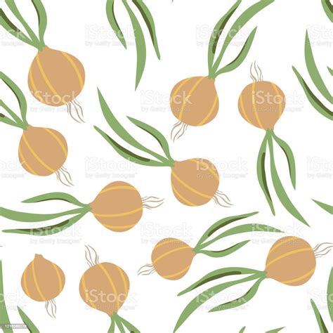 손으로 그린 화려한 낙서 야채와 원활한 패턴 벡터 텍스처입니다 양파 배경입니다 채식 건강 식품 비건 농장 유기농 자연 배경 가방에 대한 스톡 벡터 아트 및 기타 이미지