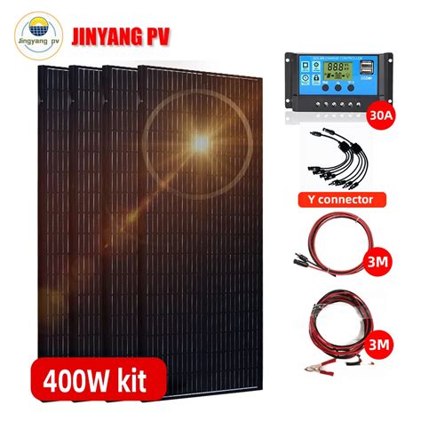 400w 300w 200W 100W 18V Rigid Solar Panel Set Controller Kits For 12V