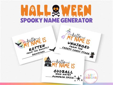 Halloween Whats Your Name Game Halloween Party Name Tags Printable