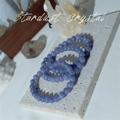 丹泉石 Tanzanite 坦桑石 天然寶石 手珠 手串 手鍊 坦桑尼亞丹泉石 天然坦桑石 實物拍攝【星塵能量水晶】 蝦皮購物