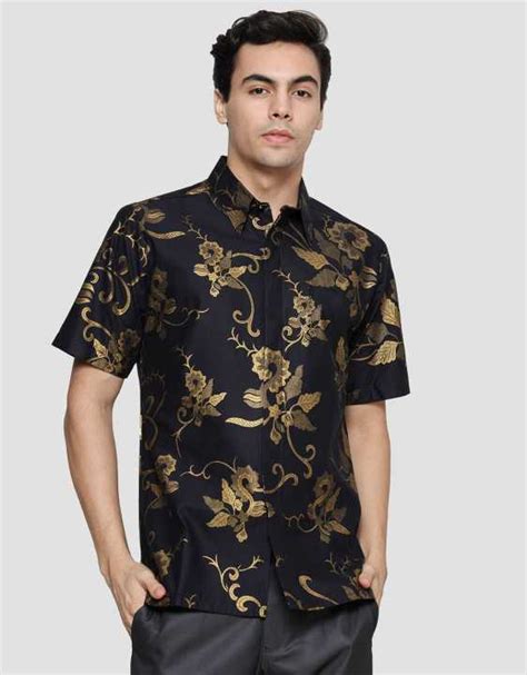 Arjuna Weda Hem Body Fit Batik Motif 10 Kemeja Batik Pria 120805933