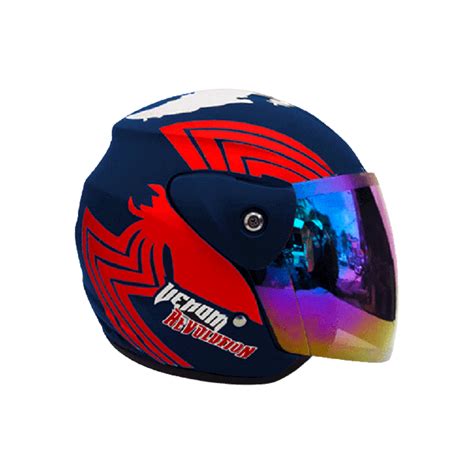 Jual Helm Half Face Evo Evolution Venom Kaca Silver Pelangi Helm Premium Untuk Pria Dan