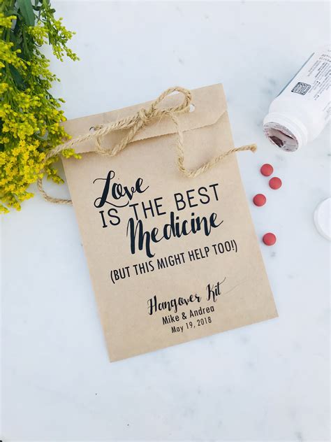 Hangover Kit Wedding Favor Bag SALTED Design Studio