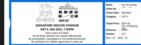 Joker Xue Tickets Tickets And Vouchers Event Tickets On Carousell