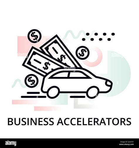 Business Accelerators Icon On Abstract Background From Startup Set
