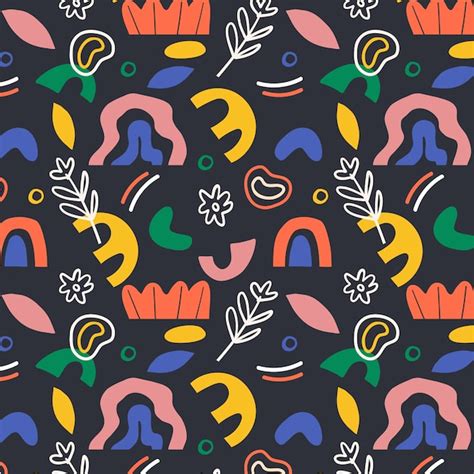 Free Vector Hand Drawn Abstract Doodle Pattern